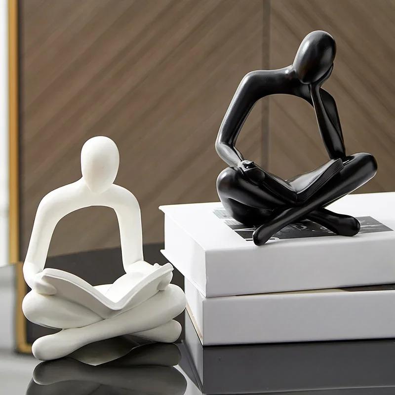 Gold Figurine Handmade Resin Sculpture Sitting Statue Holding Crystal ...