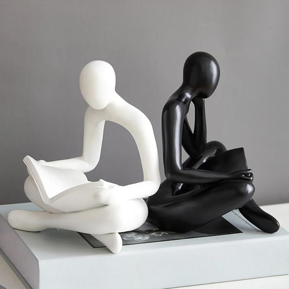 Gold Figurine Handmade Resin Sculpture Sitting Statue Holding Crystal ...