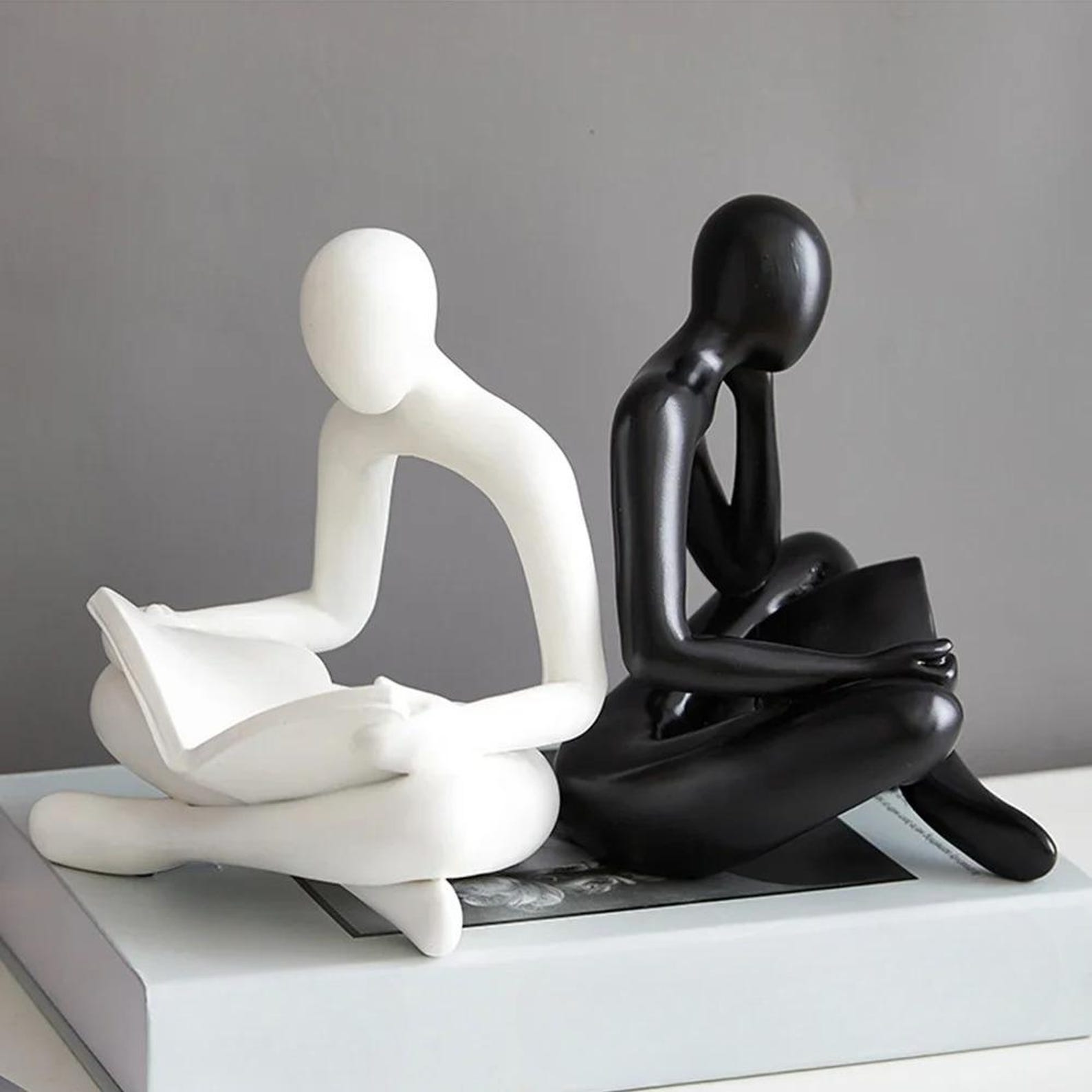 Gold Figurine Handmade Resin Sculpture Sitting Statue Holding Crystal ...