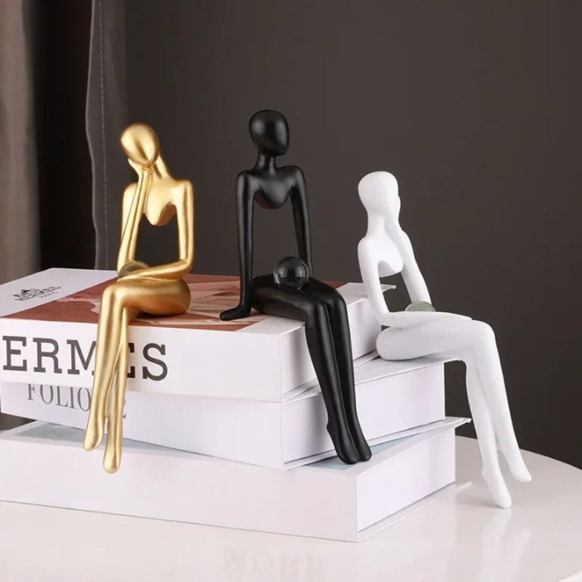 Gold Female Figurine Handmade Resin Sculpture Female Statue Art Home ...
