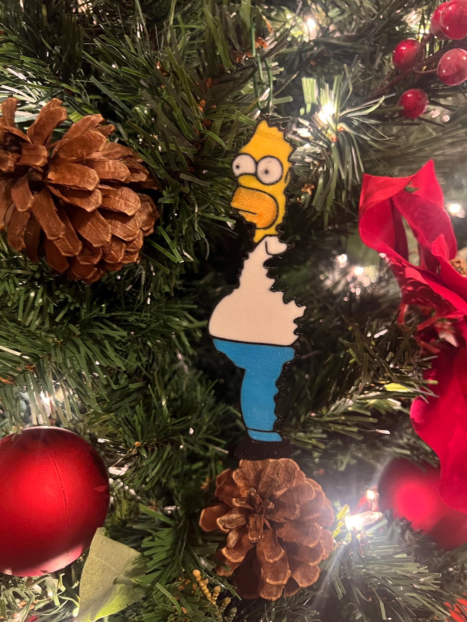 Homer Simpson Fading Into Bush Ornament | Fast Shipping | Funny | Meme ...