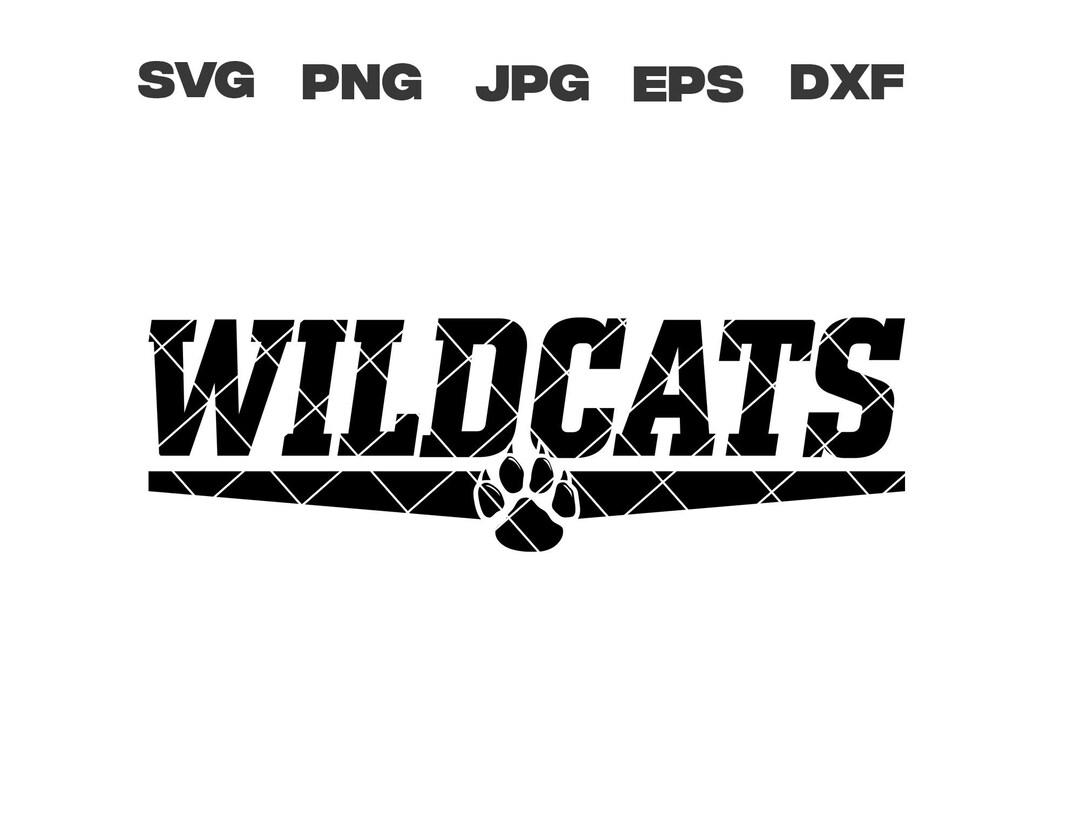 Wildcats Svg, Wildcats, School Mascot Clipart, Svg, Dxf, Eps, Png, Jpg ...
