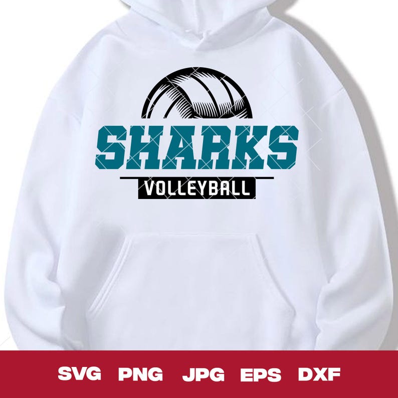 Sharks SVG, Sharks Volleyball SVG, Volleyball Svg, Png, Jpg, Dxf, Eps ...