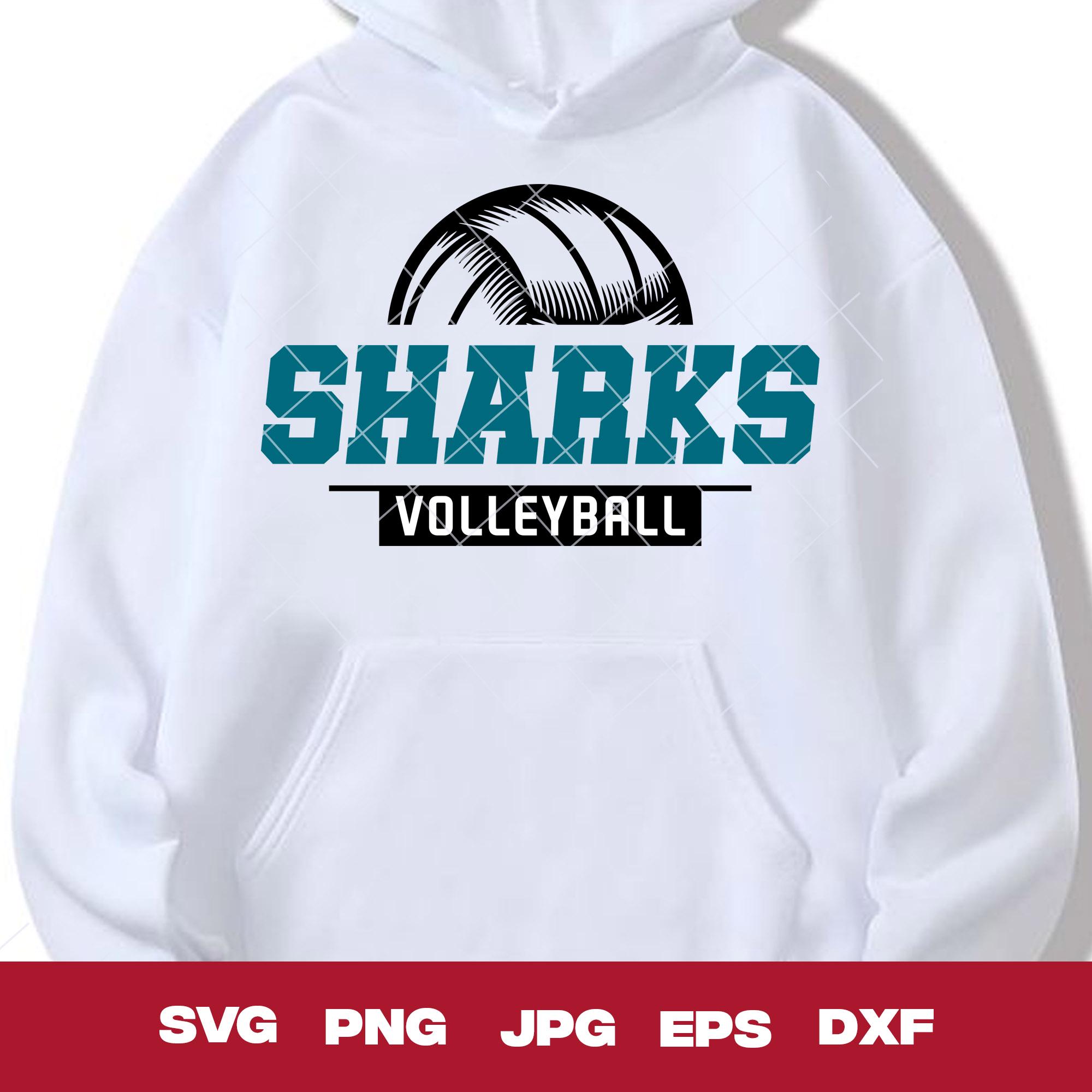 Sharks SVG, Sharks Volleyball SVG, Volleyball Svg, Png, Jpg, Dxf, Eps ...