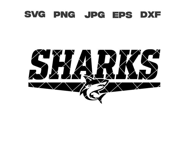 Sharks Svg, Sharks, School Mascot Clipart, Svg, Dxf, Eps, Png, Jpg ...