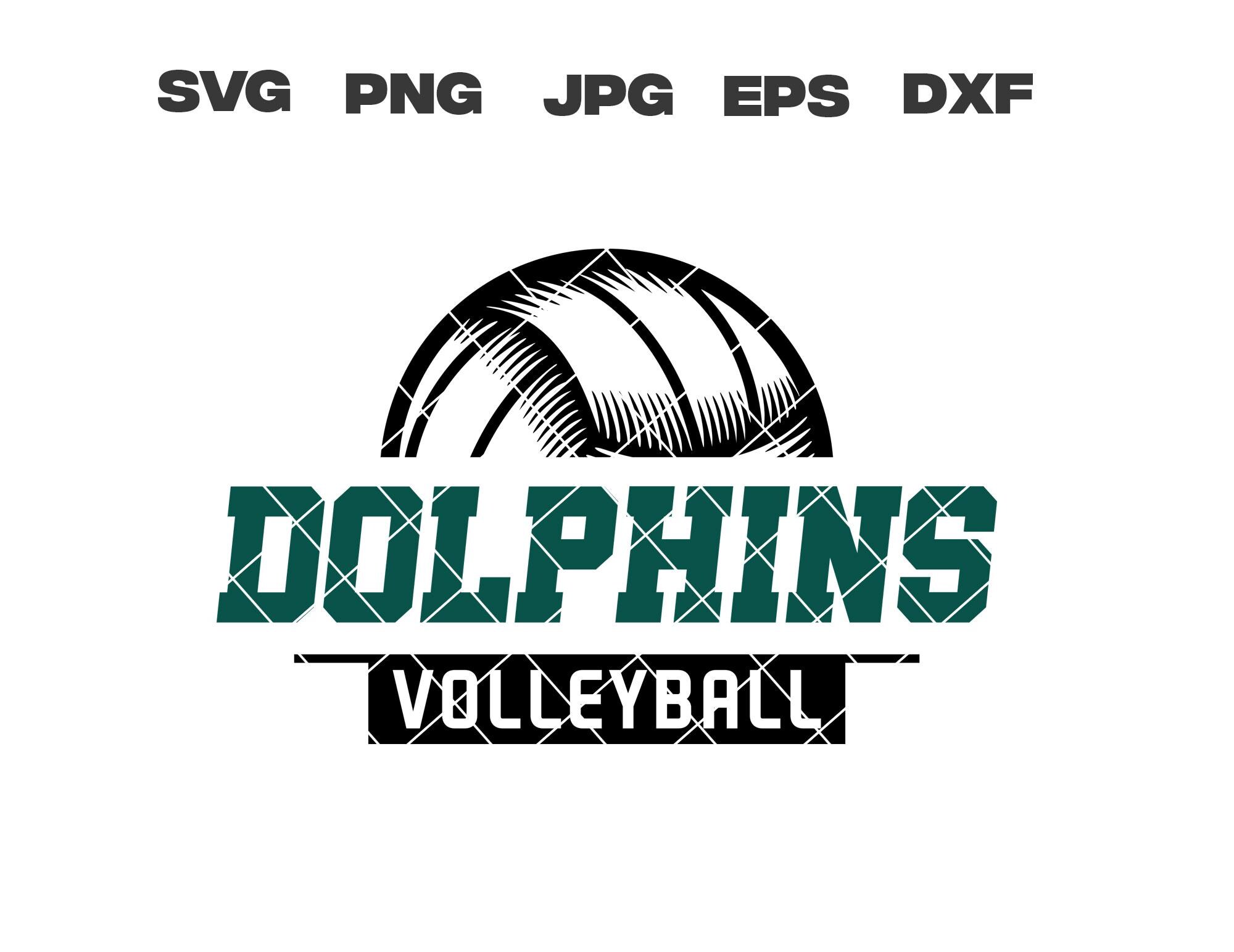 Dolphins SVG, Dolphins Volleyball SVG, Volleyball Svg, Png, Jpg, Dxf ...