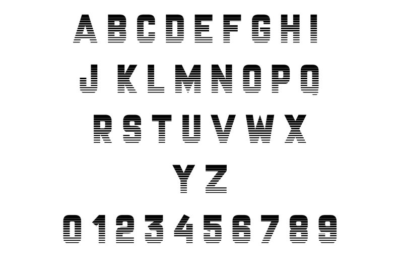 Line Font SVG, Line Letters, Line Numbers, Distressed Letters Svg ...