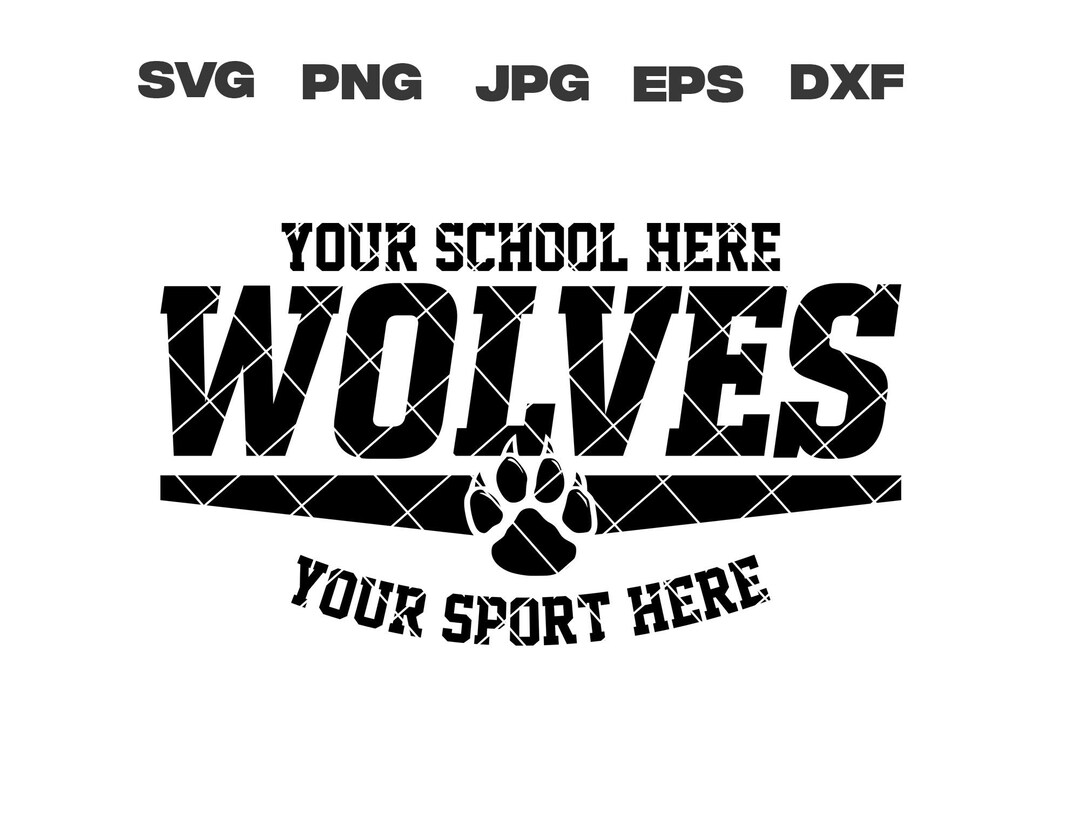 Personalized, Custom, Wolves Svg, School Mascot, Svg, Dxf, Eps, Png ...