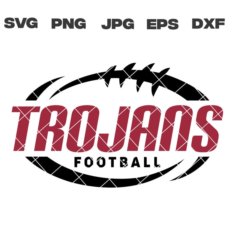 Trojans Football Svg - Etsy
