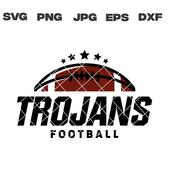 Trojans Football Svg - Etsy