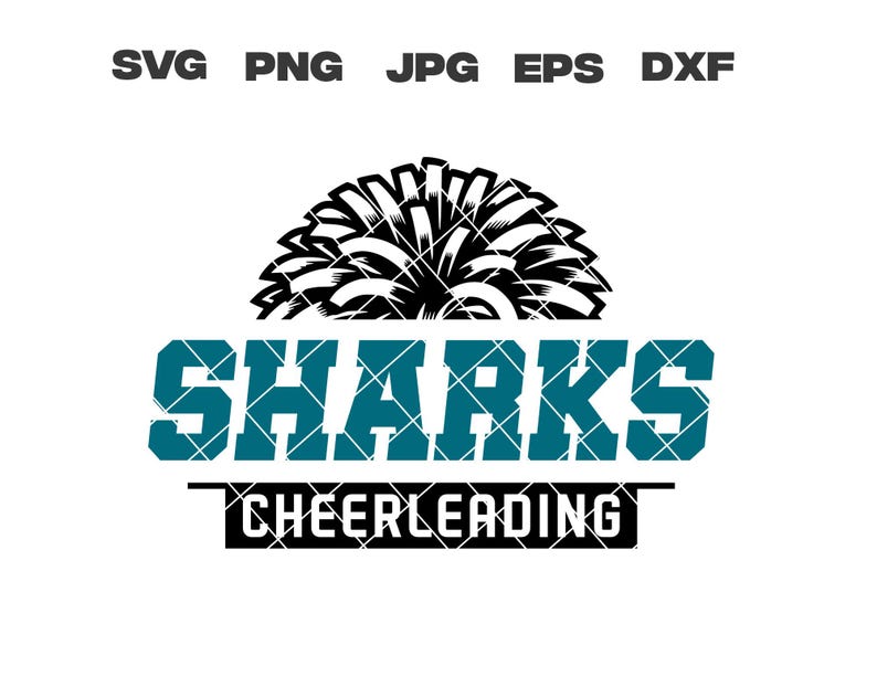 Sharks SVG, Sharks Cheerleading SVG, Cheerleading Svg, Png, Jpg, Dxf ...