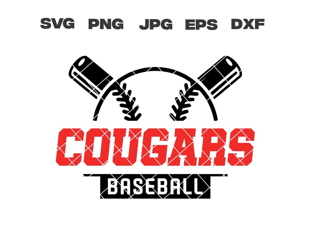 Cougars SVG, Cougars Baseball SVG, Baseball Team, Svg, Png, Jpg, Dxf, Eps, Cricut Files, Digital ...