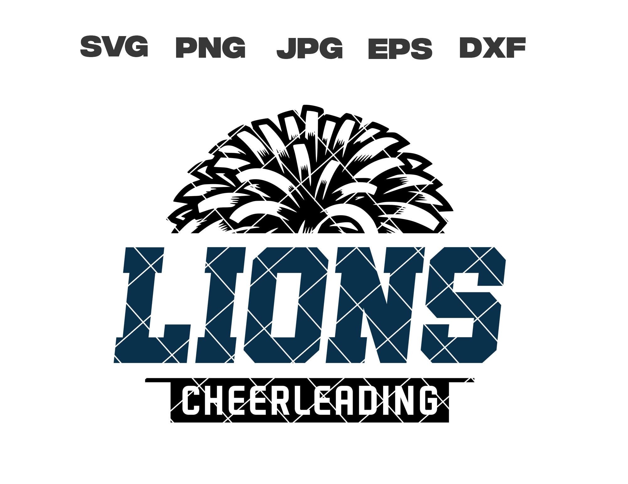 Lions SVG, Lions Cheerleading SVG, Cheerleading Svg, Png, Jpg, Dxf, Eps ...