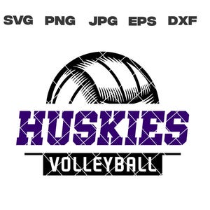 Huskies SVG, Huskies Volleyball SVG, Volleyball Svg, Png, Jpg, Dxf, Eps ...