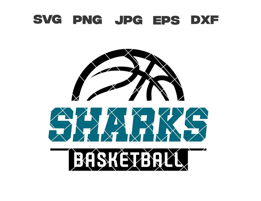 Sharks SVG, Sharks Basketball SVG, Basketball Team, Svg, Png, Jpg, Dxf ...