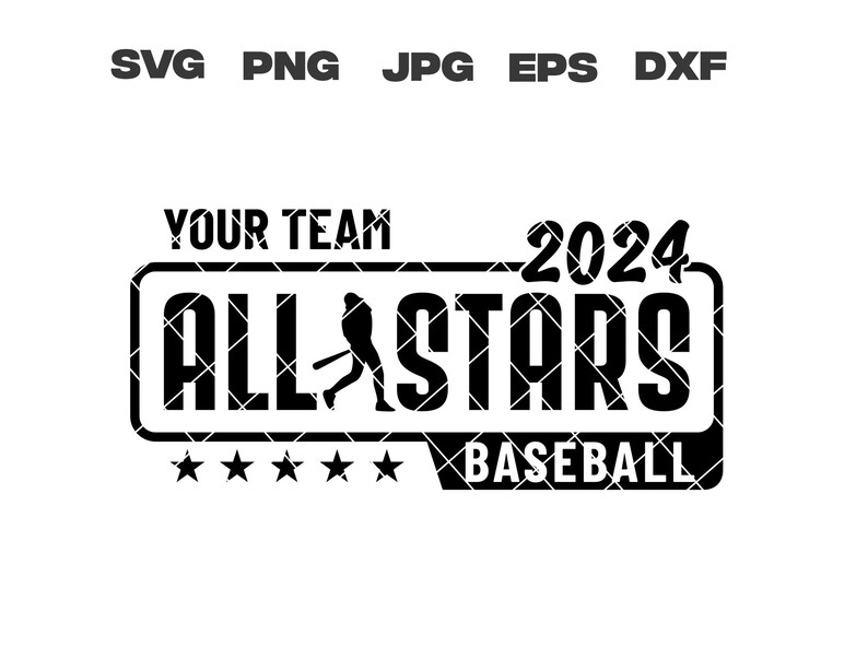 All Stars Baseball SVG, All Star SVG, Baseball SVG, All Star Game ...