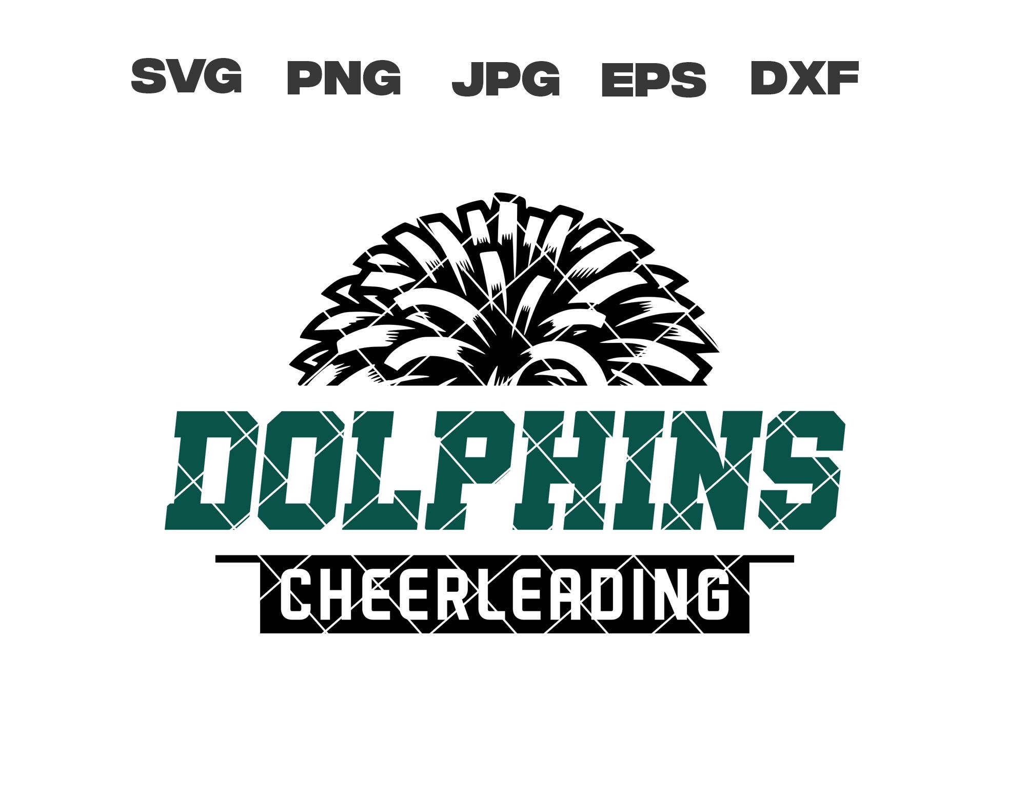 Dolphins SVG, Dolphins Cheerleading SVG, Cheerleading Svg, Png, Jpg ...