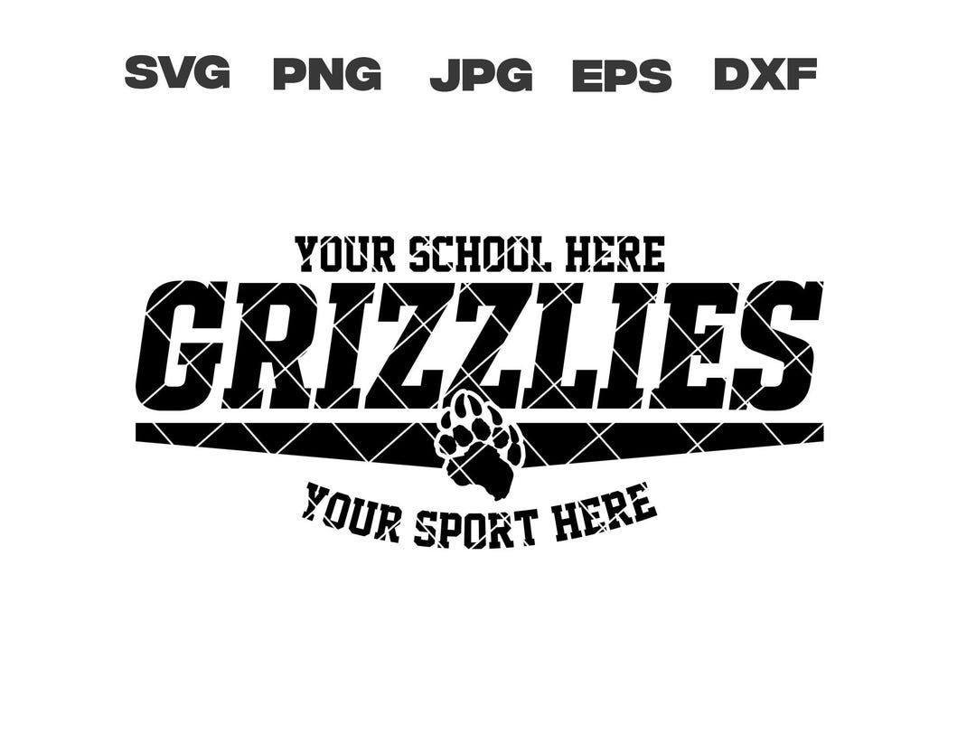 Personalized, Custom, Grizzlies Svg, School Mascot, Svg, Dxf, Eps, Png ...