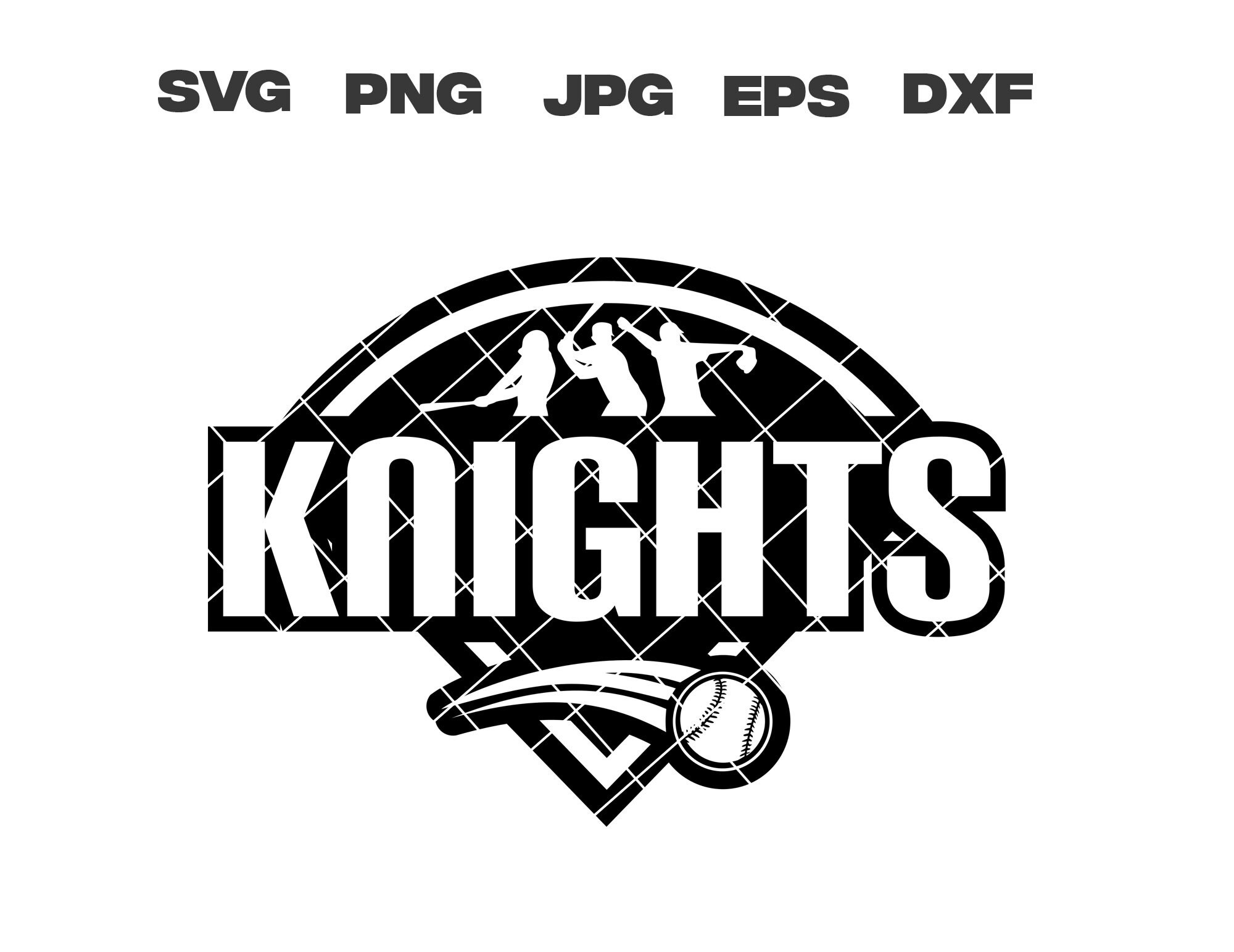 Knights SVG, Knights Baseball SVG, Baseball Team, Svg, Png, Jpg, Dxf ...