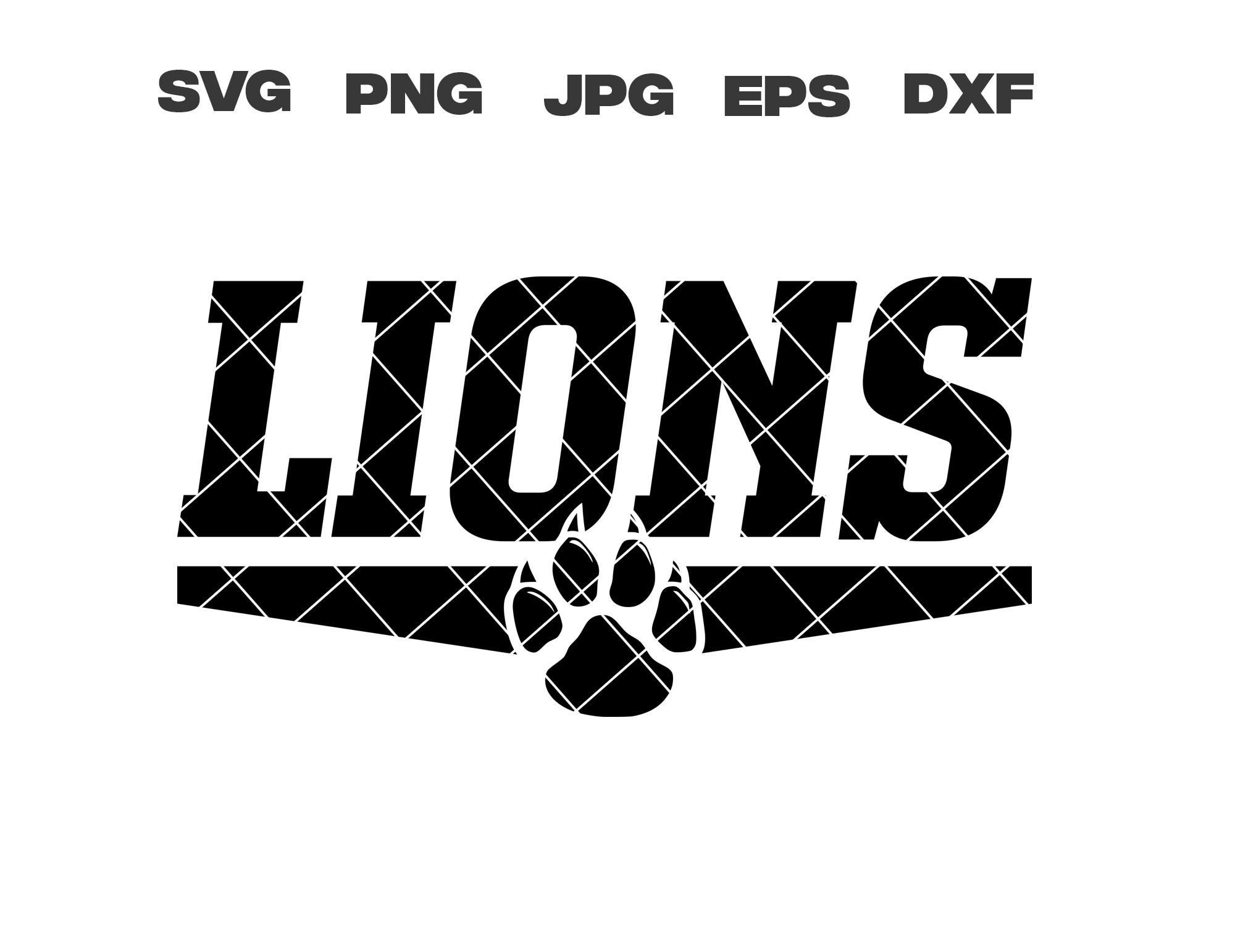 Lions Svg, Lions, School Mascot Clipart, Svg, Dxf, Eps, Png, Jpg ...