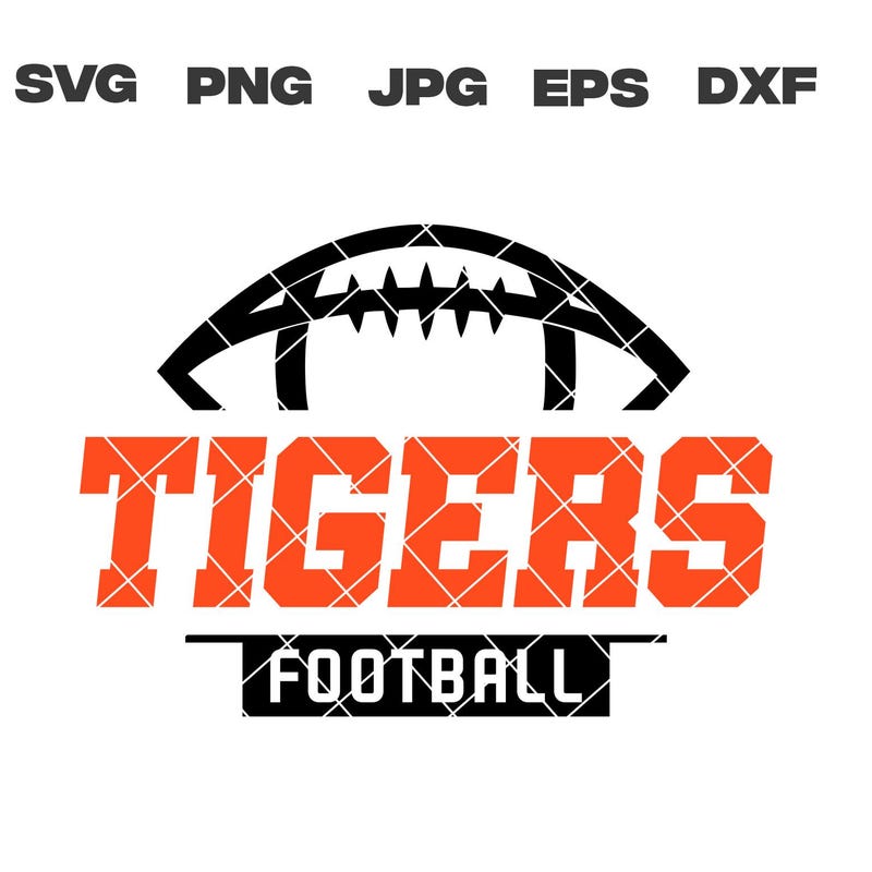 Tiger Football Svg - Etsy