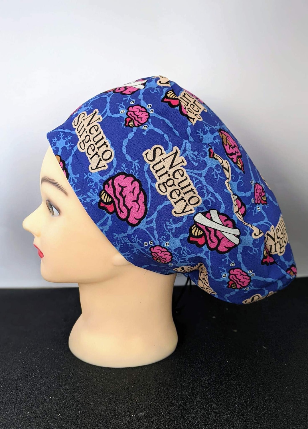 Neuro Scrub Cap / Hat With Adjustable Elastic Drawstring and Toggle - Etsy