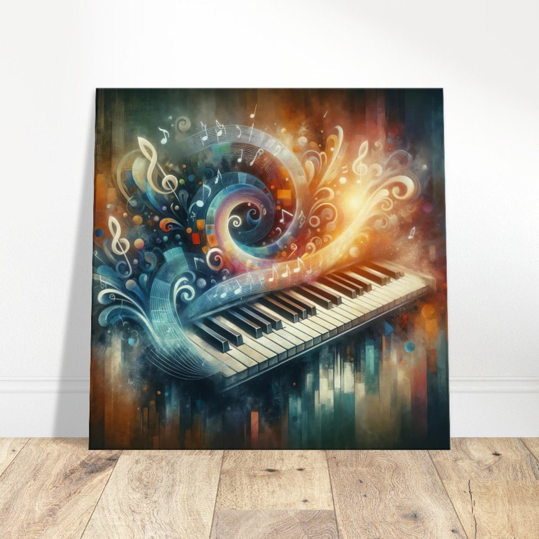 City Keys - Vibrant Keyboard Canvas Print, Urban-inspired Piano Wall ...