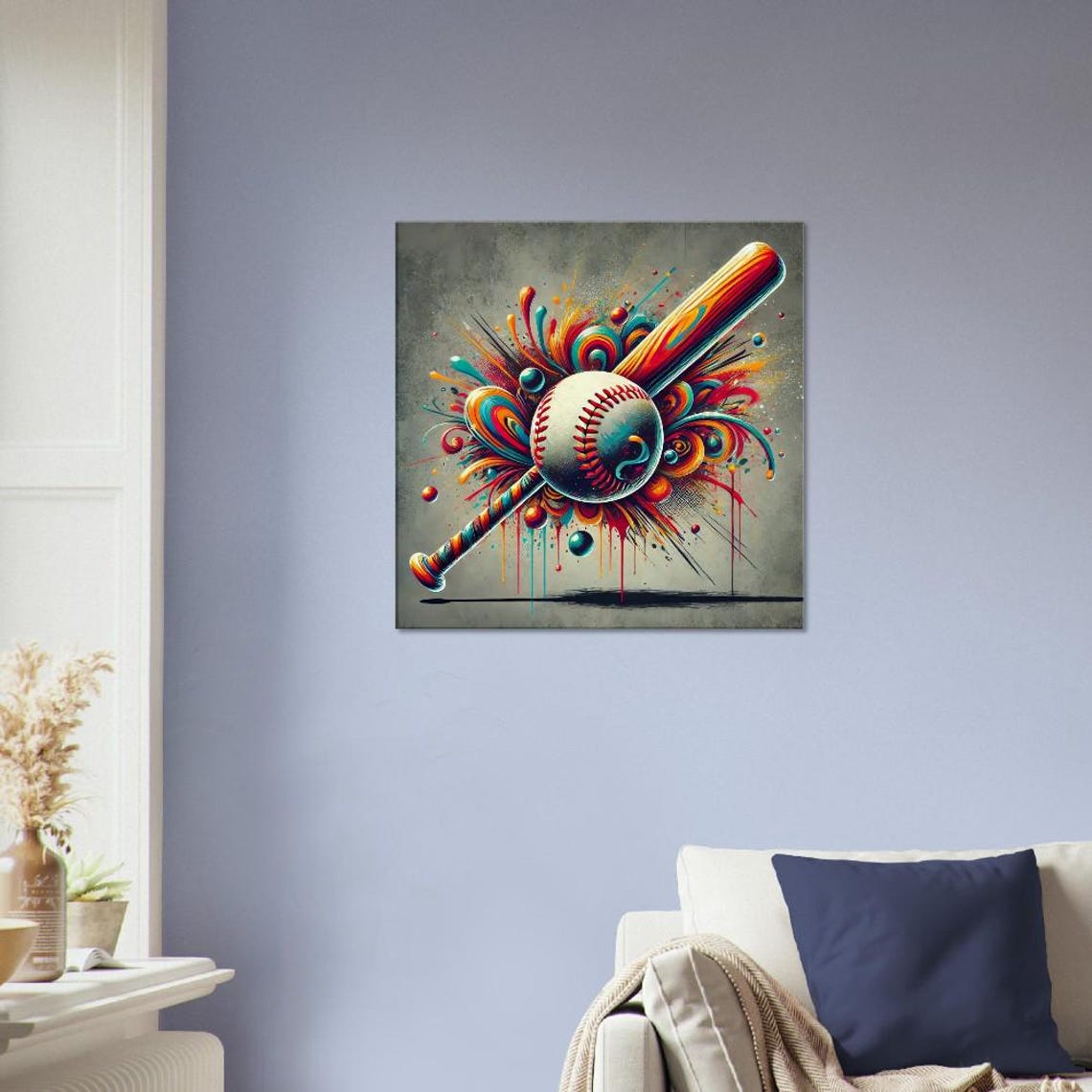 Urban Strike: Graffiti Baseball Canvas Print - Etsy