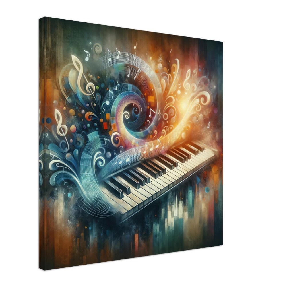 City Keys - Vibrant Keyboard Canvas Print, Urban-inspired Piano Wall ...