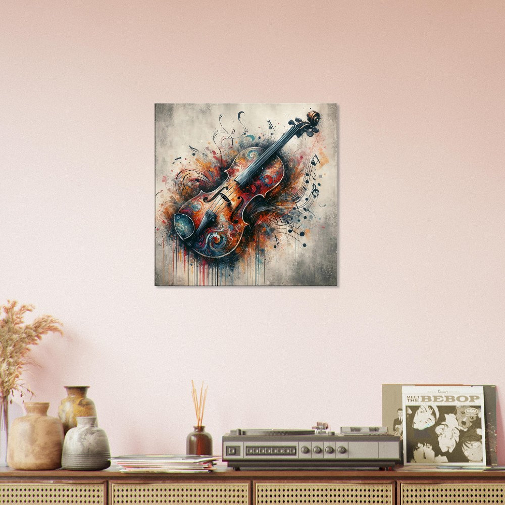 Strings of Soul - Urban Violin Canvas Art, Elegant String Wall Decor ...