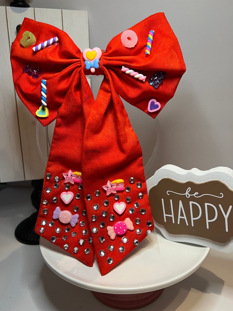 Cute Candy Coquette Bow With Candy Embellishments - Etsy