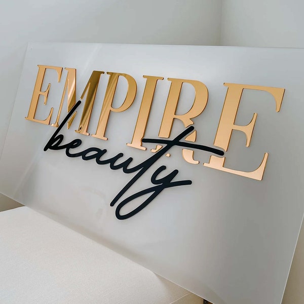 Custom Logo Business Sign | 3d Acrylic Wall Signage | - Etsy