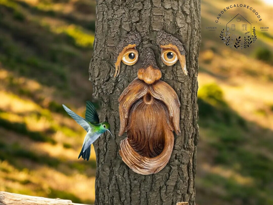 Whimsical Outdoor Decor | Funny Tree Face Hugger | Amusing Garden ...
