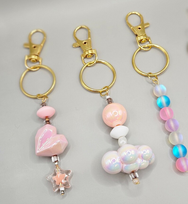 Sensory Fidget Centered Keychains With Different Textured Beads, Cute ...
