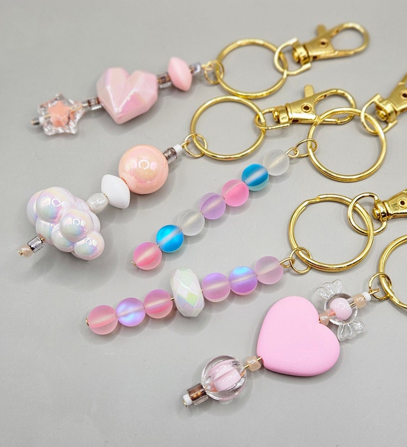 Sensory Fidget Centered Keychains With Different Textured Beads, Cute ...