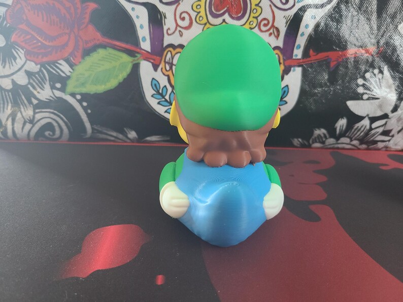 Luigi Duck Figurine, Super Mario Bros, 3D Printed PLA Plastic - Etsy