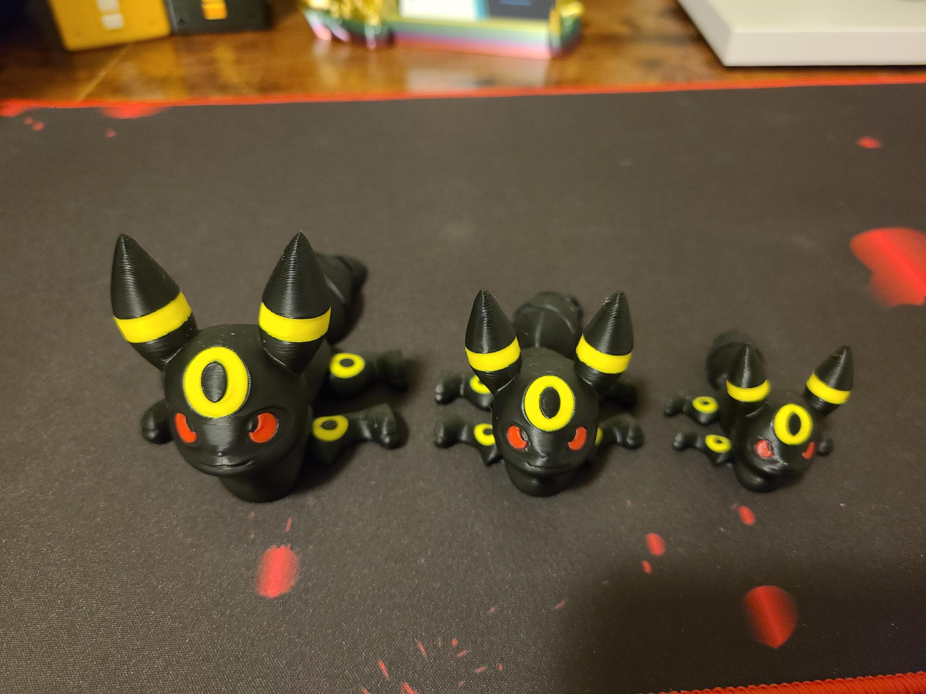 Umbreon Flexi Articulated Eevee Evolution 3D Printed Pokemon Toy Mini ...