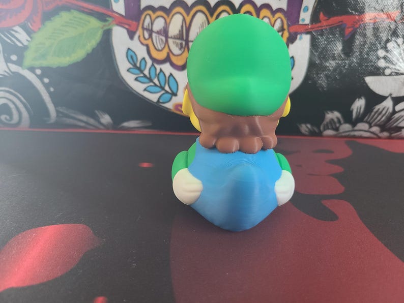 Luigi Duck Figurine, Super Mario Bros, 3D Printed PLA Plastic - Etsy