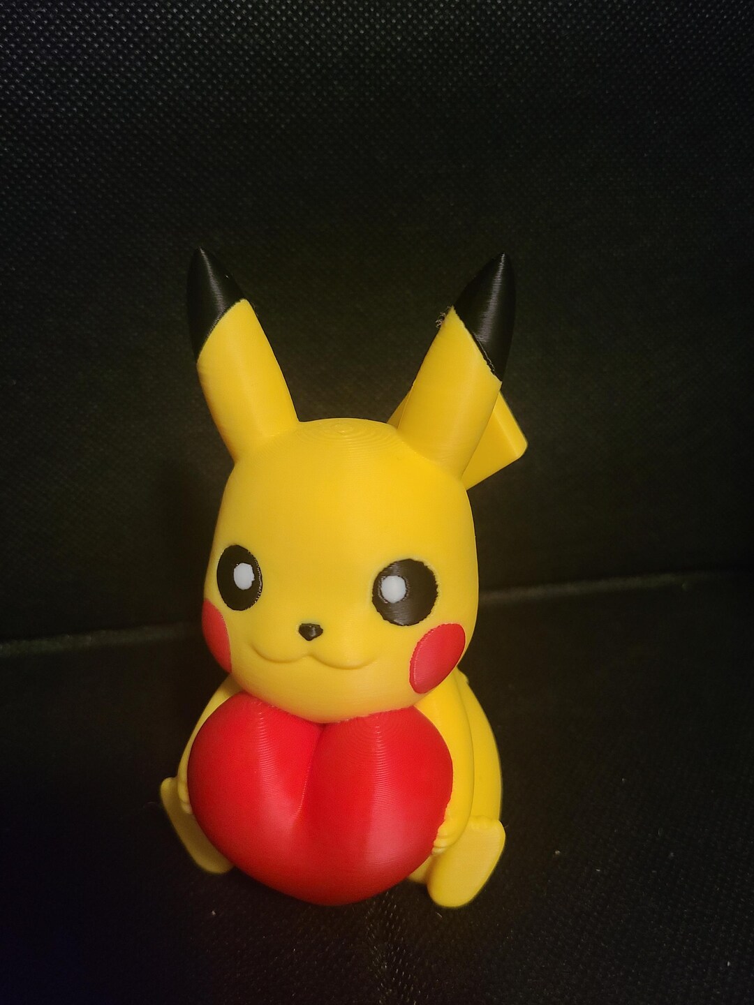 Valentine's Day Rose Heart Love Pikachu Figure Fanart Pokemon 3d ...