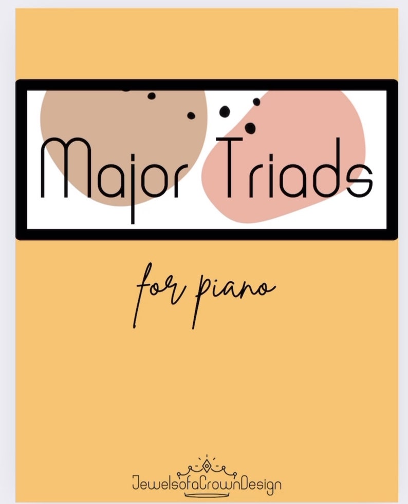 Major Triads for Piano - Etsy