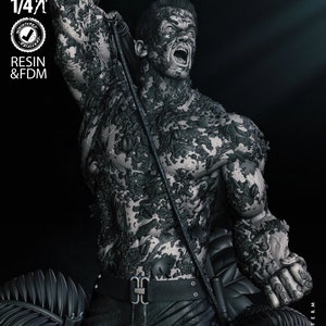 Hand Painted Predator Dutch Bust Statue Sculpture Collectible Unique ...