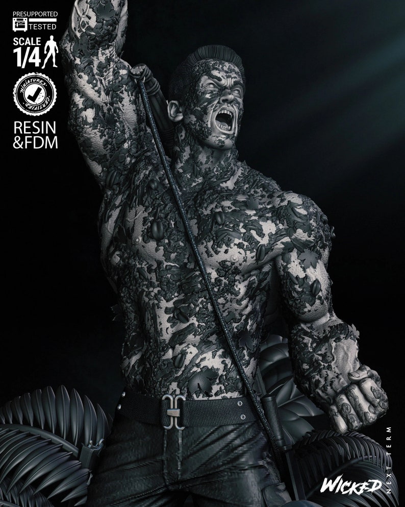 Hand Painted Predator Dutch Bust Statue Sculpture Collectible Unique ...