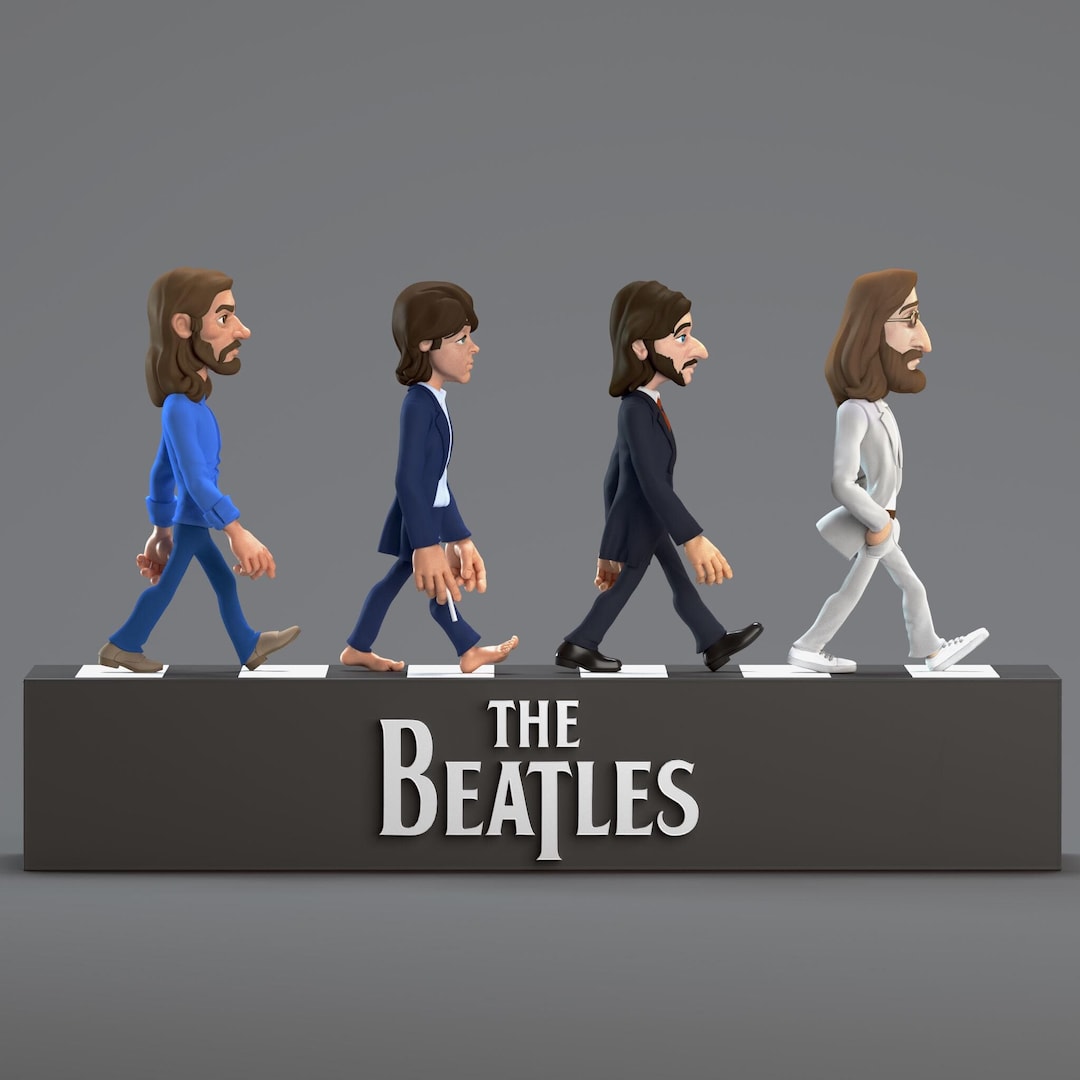 Hand-painted Beatles Abbey Road Figurine Set – Iconic Music Legend ...