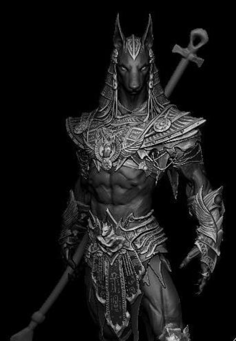 Anubis Hand-painted Figurine Ancient Egyptian God of the Afterlife ...