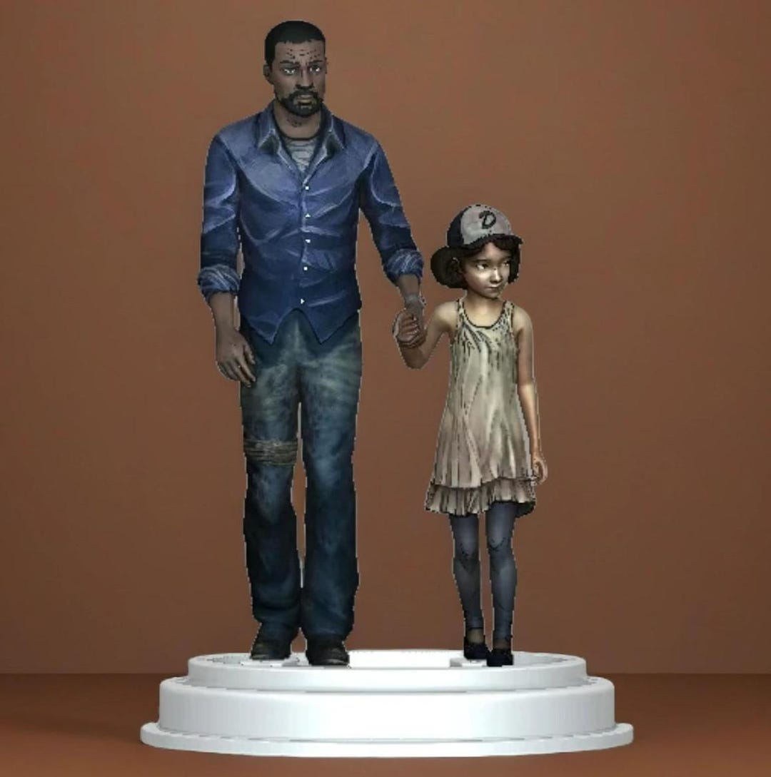 Hand-painted Lee and Clementine Figurine | the Walking Dead Collectible ...
