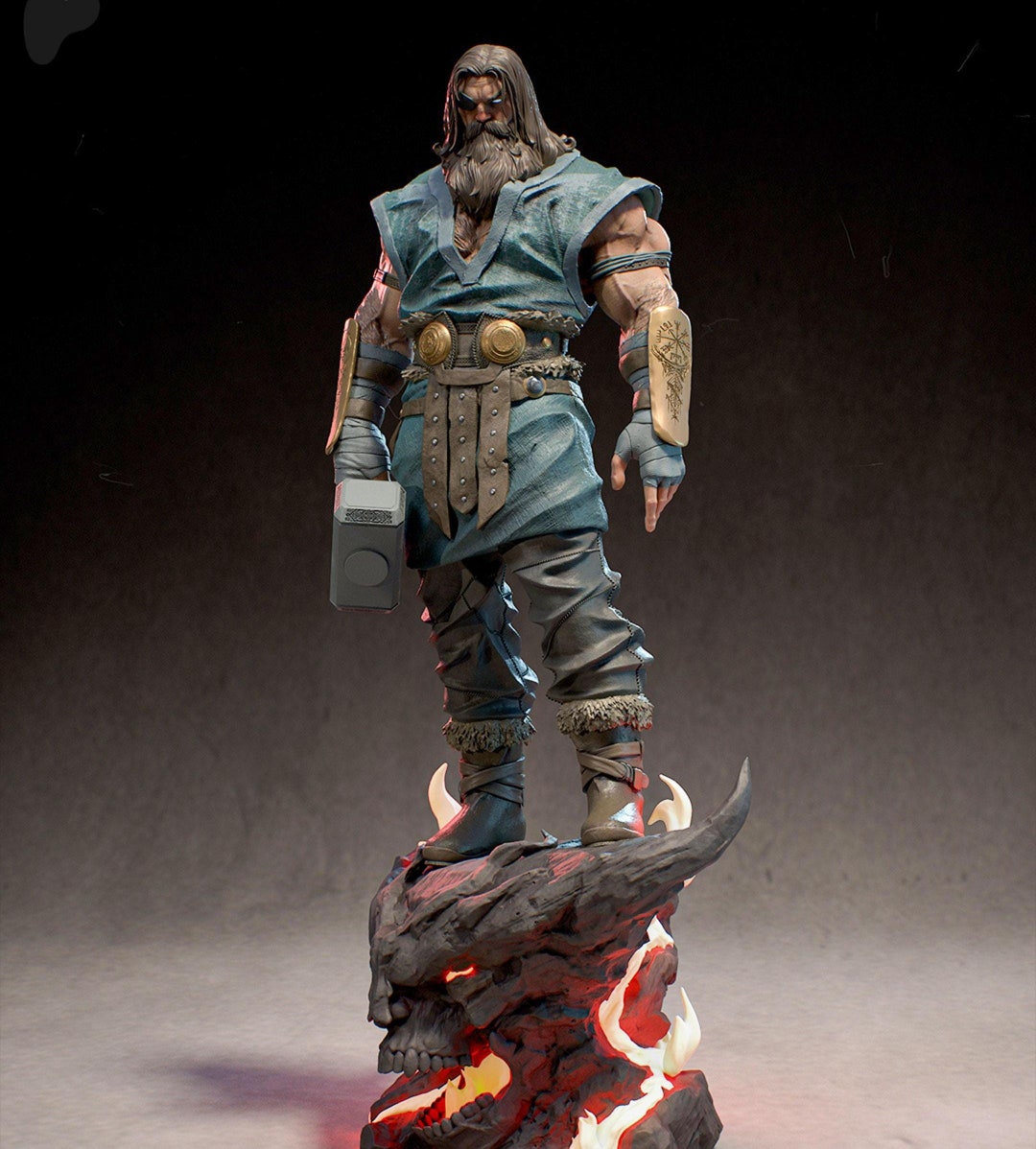 Hand-painted Odin Sculpture - Unique Norse-inspired Decor - Etsy