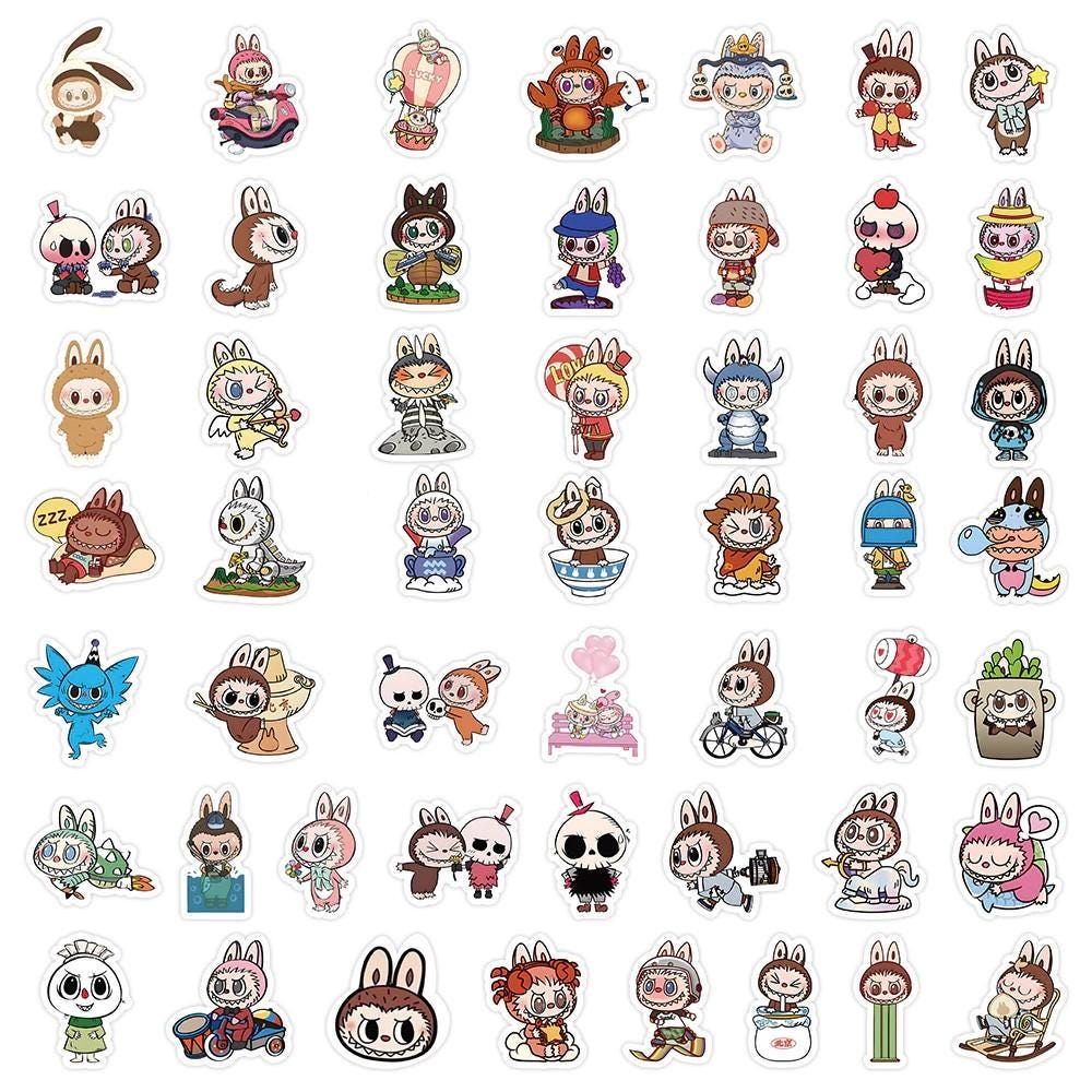 100 Labubu Popmart Sticker Pack for Laptop/water Bottle/skate Board ...