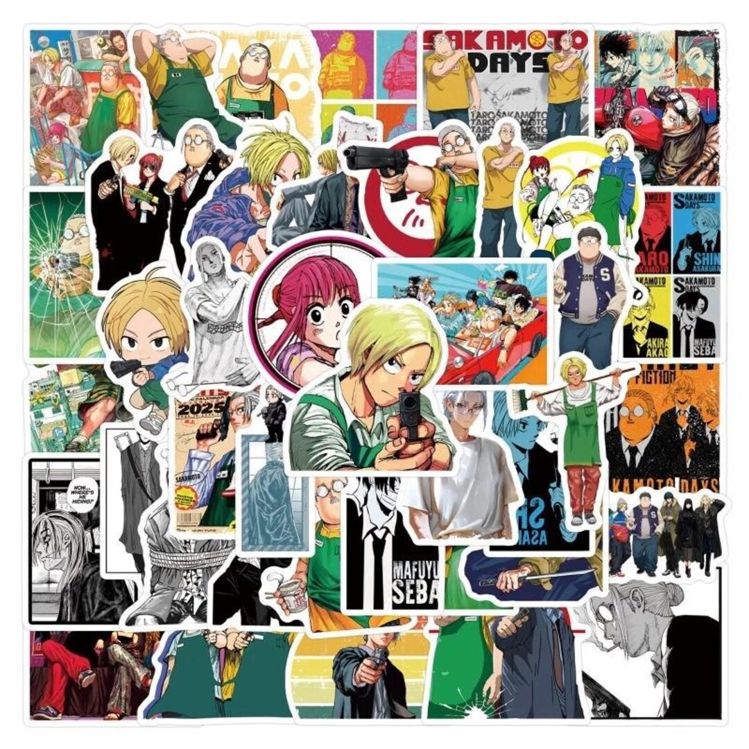 110 Sakamoto-days-inspired Stickers Pack for Laptop | Skate Board ...