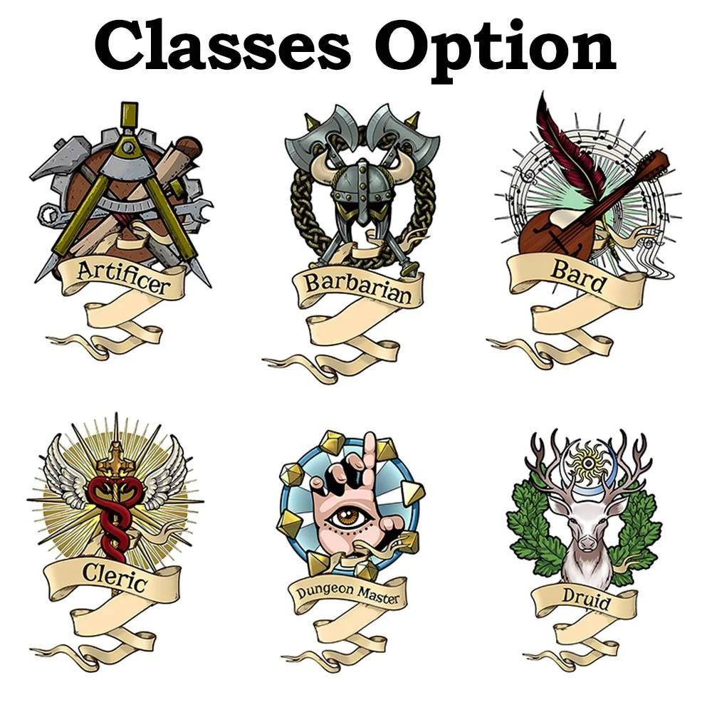 Personalized DND Classes Badge Reel, Custom Name DND Badge Reel ...