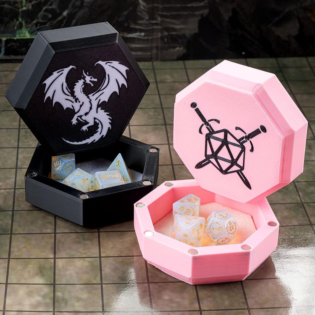 Personalized DND Dice Box With Dice Tower and Dice Tray, Dice Storage ...